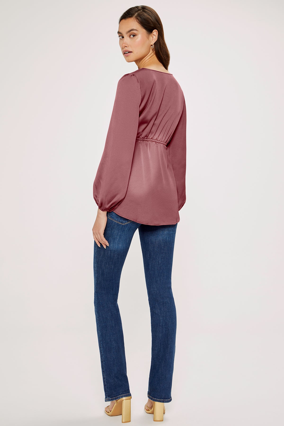 Bella Draped Blouse | Maroon – Three Dots